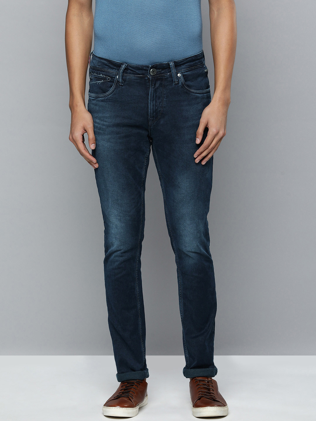 Buy Lawman Pg3 Men Blue Skinny Fit Light Fade Stretchable Jeans - Jeans ...