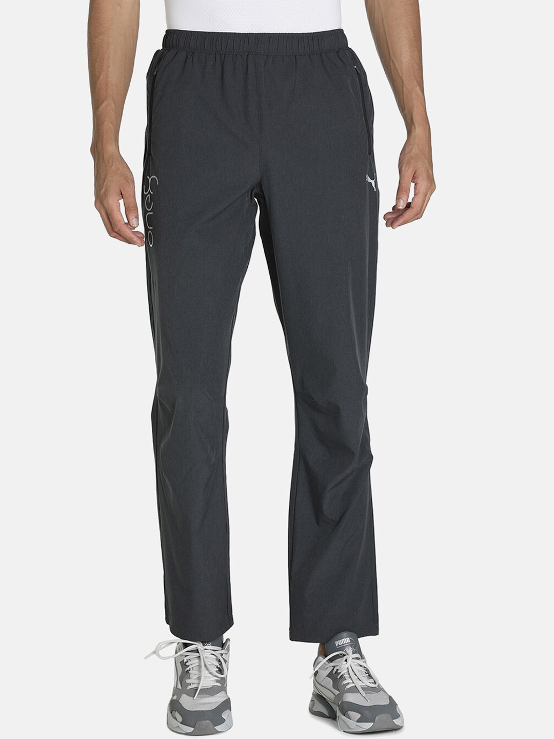Buy One8 X PUMA Men Dark Grey Solid Virat Kohli Active Track Pants ...