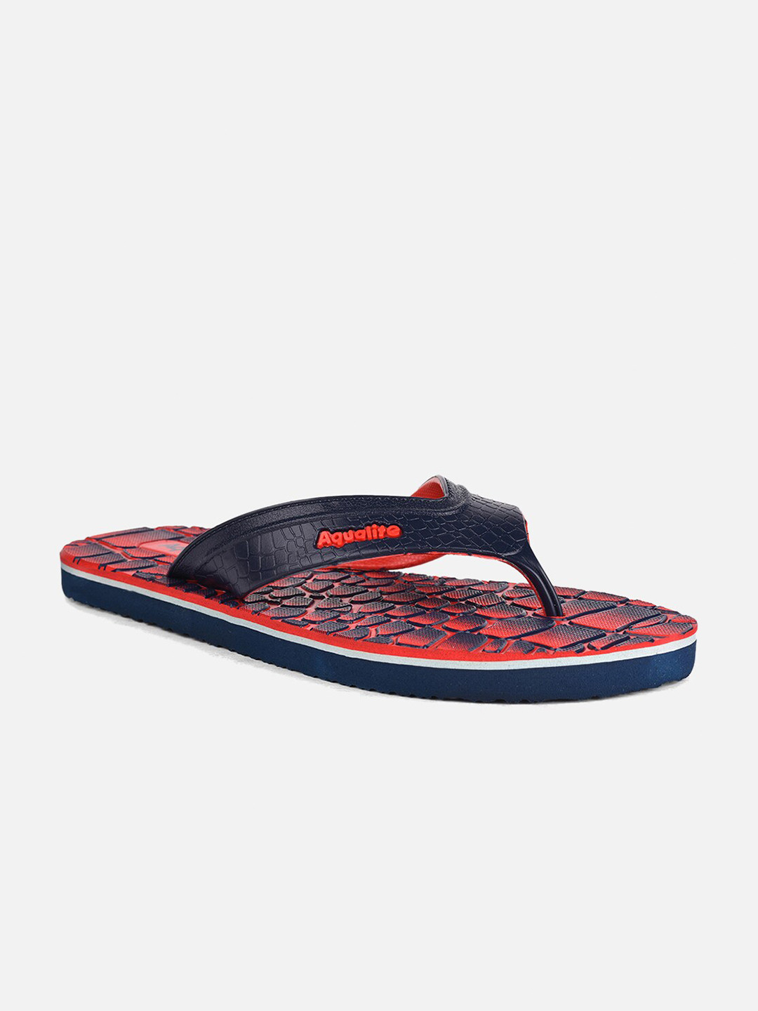 Buy Aqualite Men Red & Black Casual Flip Flops - Flip Flops for Men ...