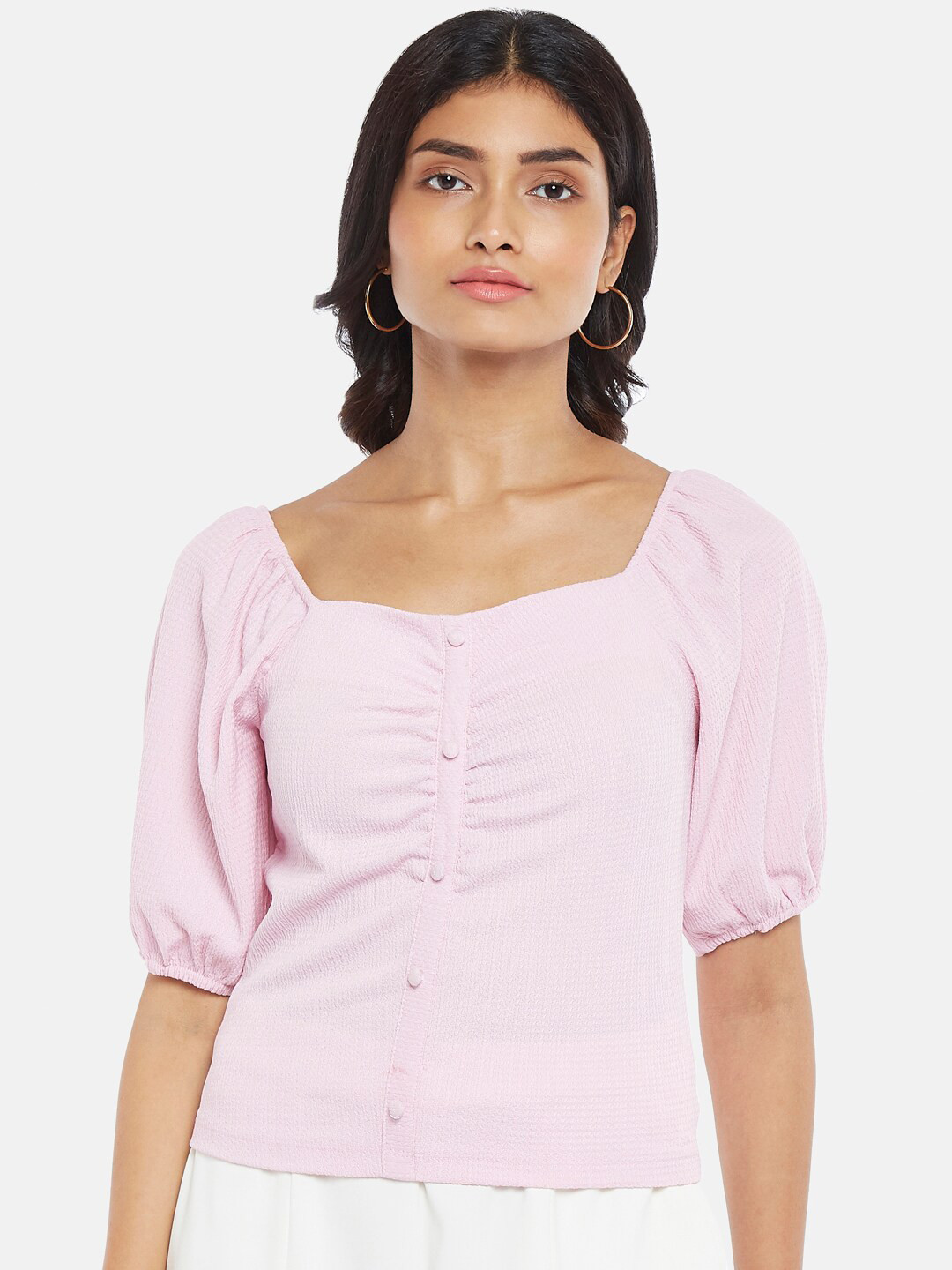 Buy Honey By Pantaloons Pink Solid Top - Tops for Women 19489732 | Myntra