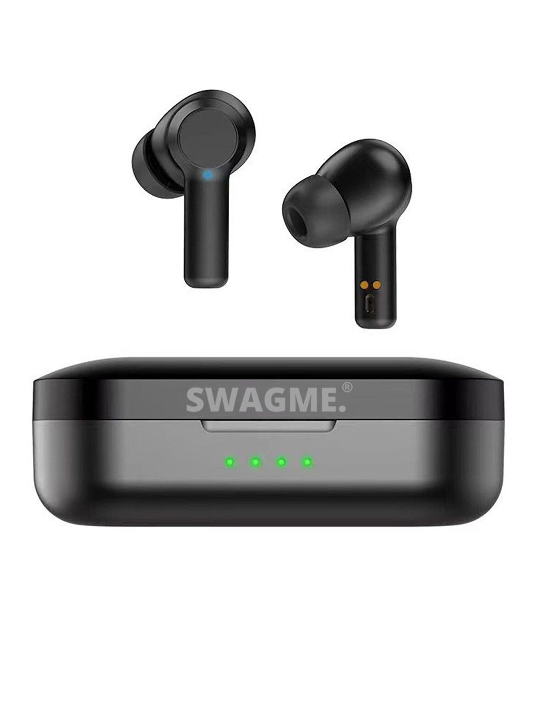 Buy SWAGME Black Solid TWS 005 Classico True Wireless Earbuds With Dual ...