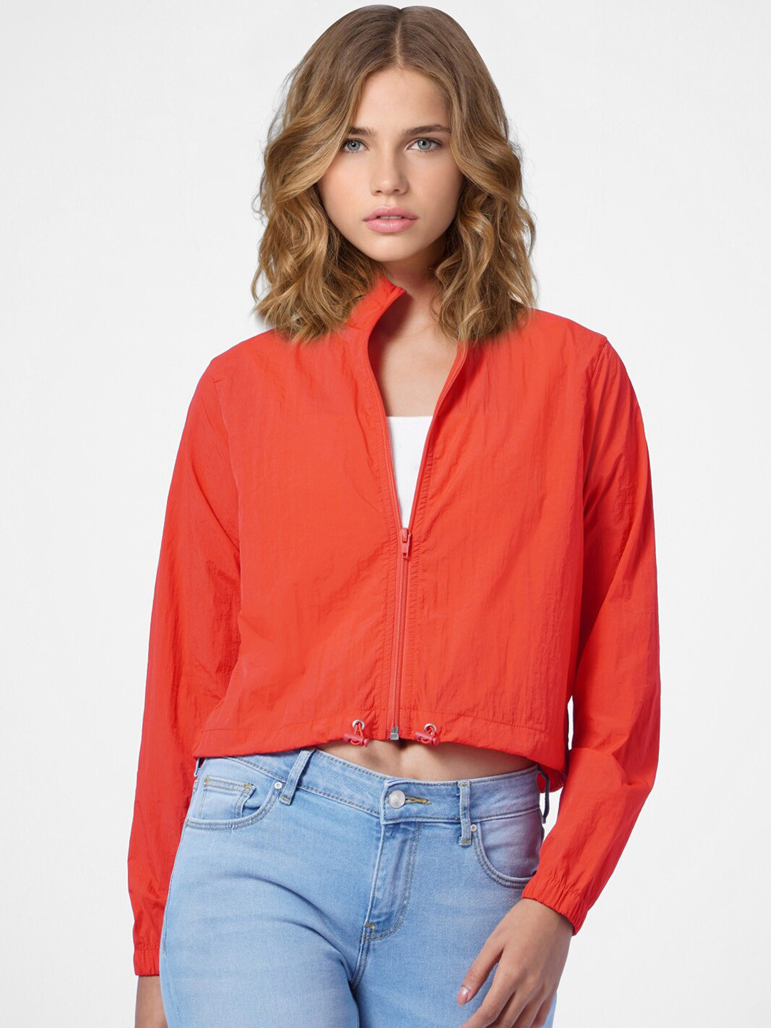 Buy ONLY Women Red Crop Tailored Jacket - Jackets for Women 19491686 ...