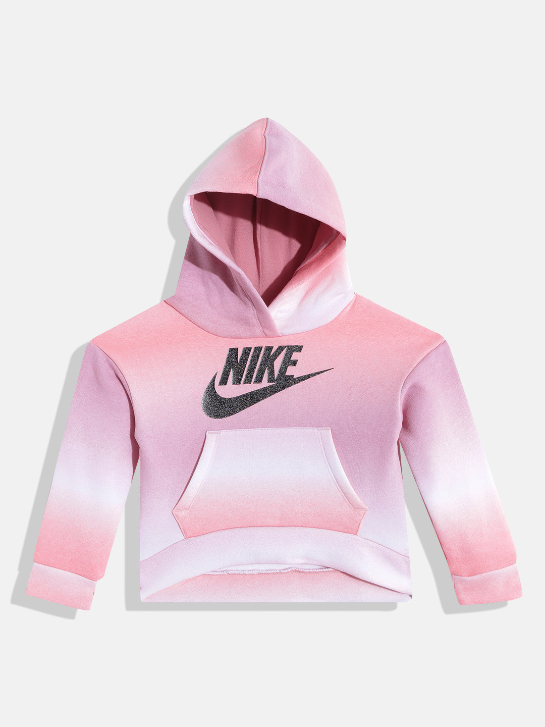 Buy Nike Girls Pink Printed Hooded Sweatshirt - Sweatshirts for Girls ...