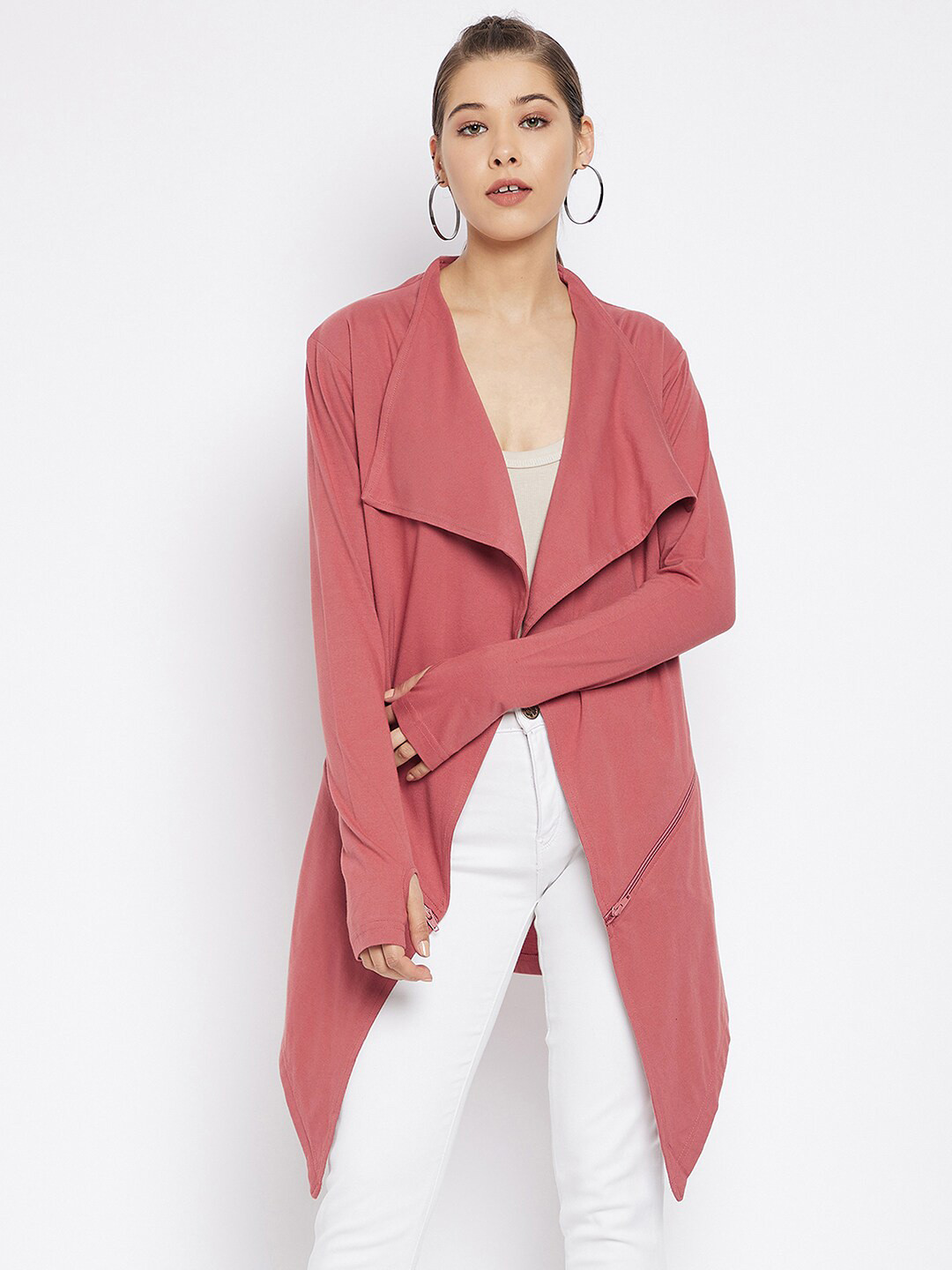 Buy Hypernation Women Rust Longline Shrug - Shrug for Women 19501412 ...