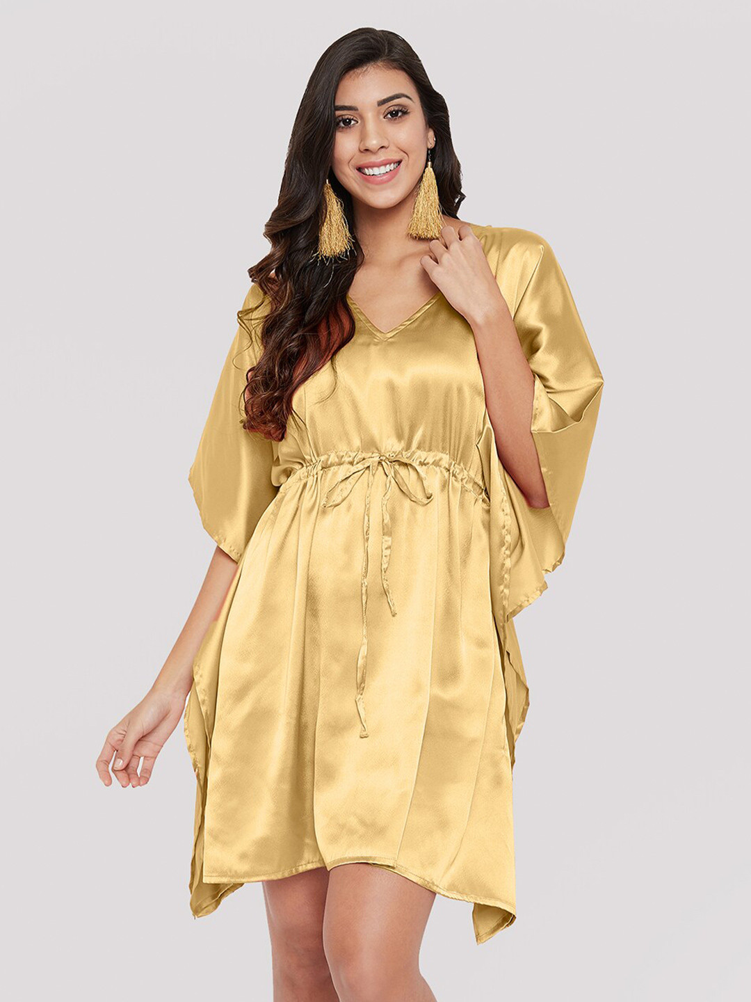 Buy Riara Women Gold Toned Monochrome Plus Size Tunic - Tunics for ...