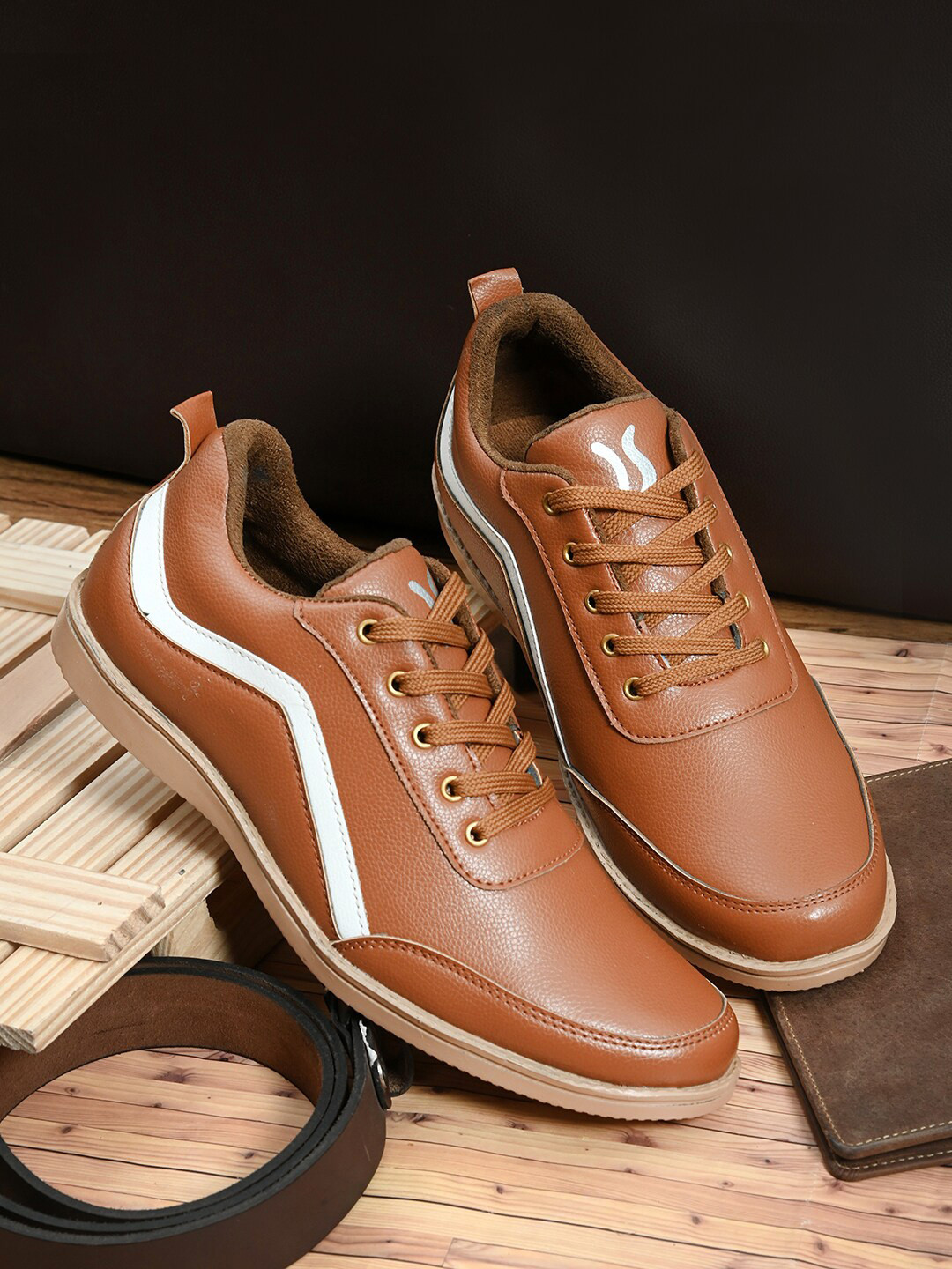 Buy Sir Corbett Men Tan Sneakers Casual Shoes - Casual Shoes for Men ...