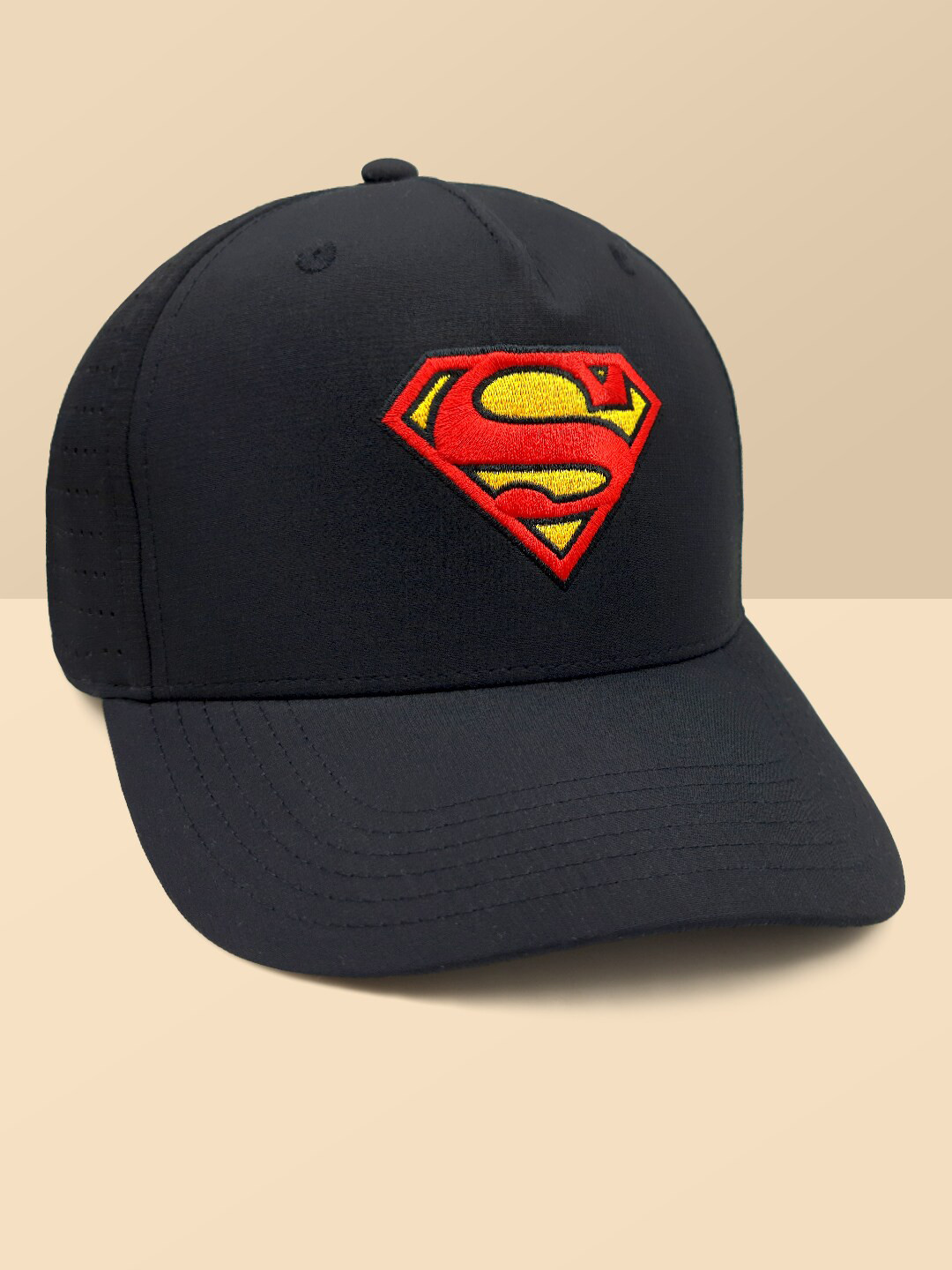 Buy Free Authority Men Black & Red Superman Embroidered Baseball Cap ...