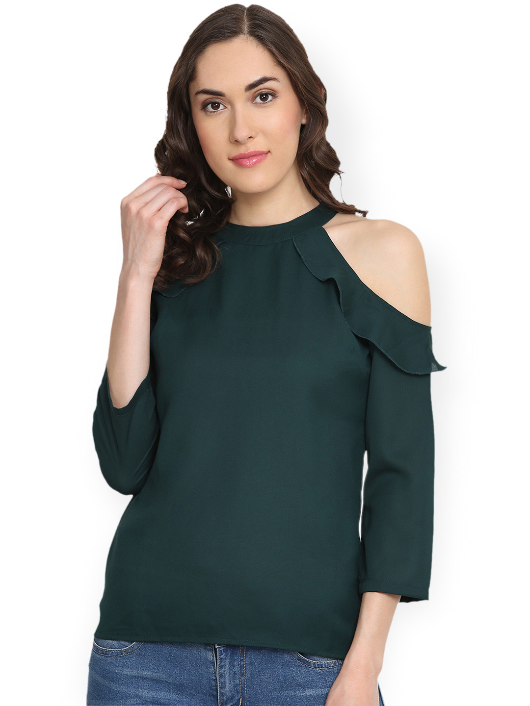 Buy PlusS Women Teal Green Solid Top - Tops for Women 1952322 | Myntra