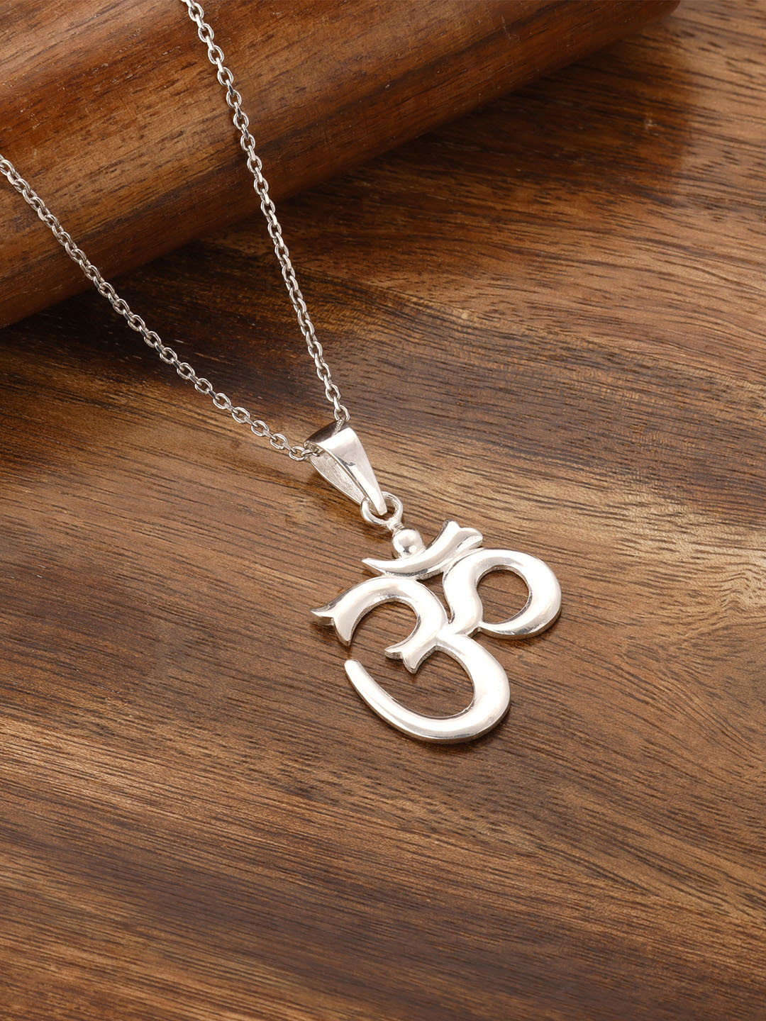 Buy GIVA Rhodium Plated 925 Sterling Silver Om Pendant Chain - Pendant ...