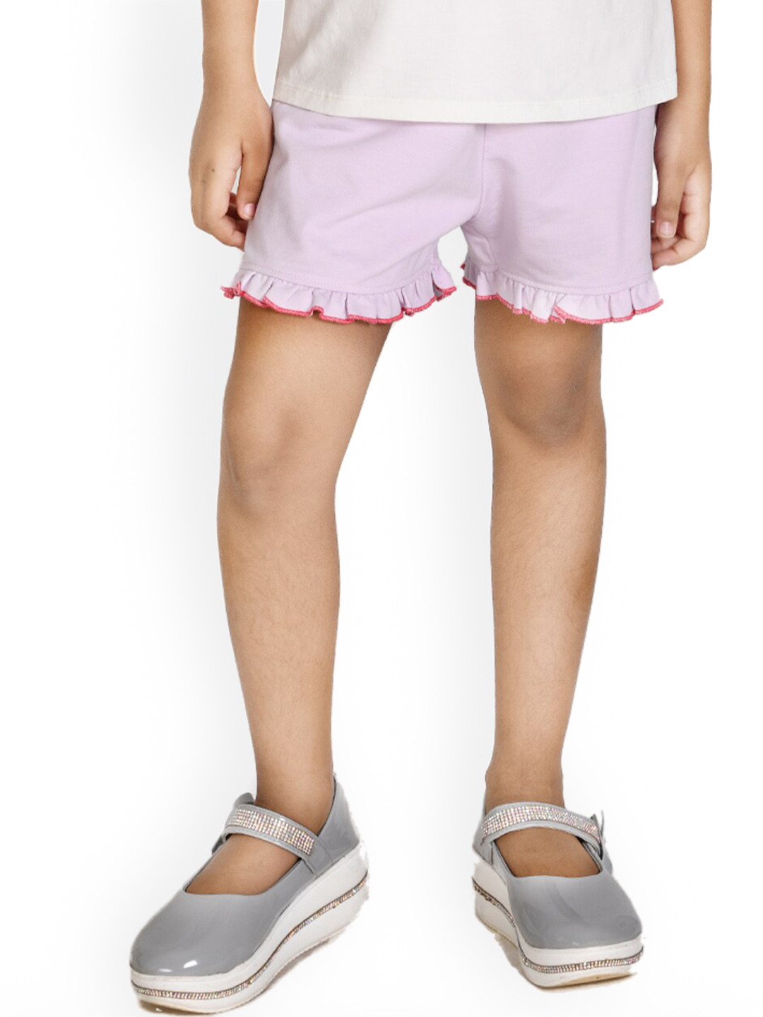 Buy Spunkies Girls Pink Antimicrobial Technology Shorts Shorts For