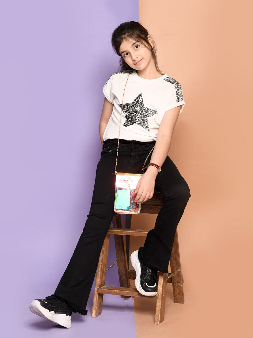 Buy SPUNKIES White Embellished Organic Cotton Top - Tshirts for Girls ...