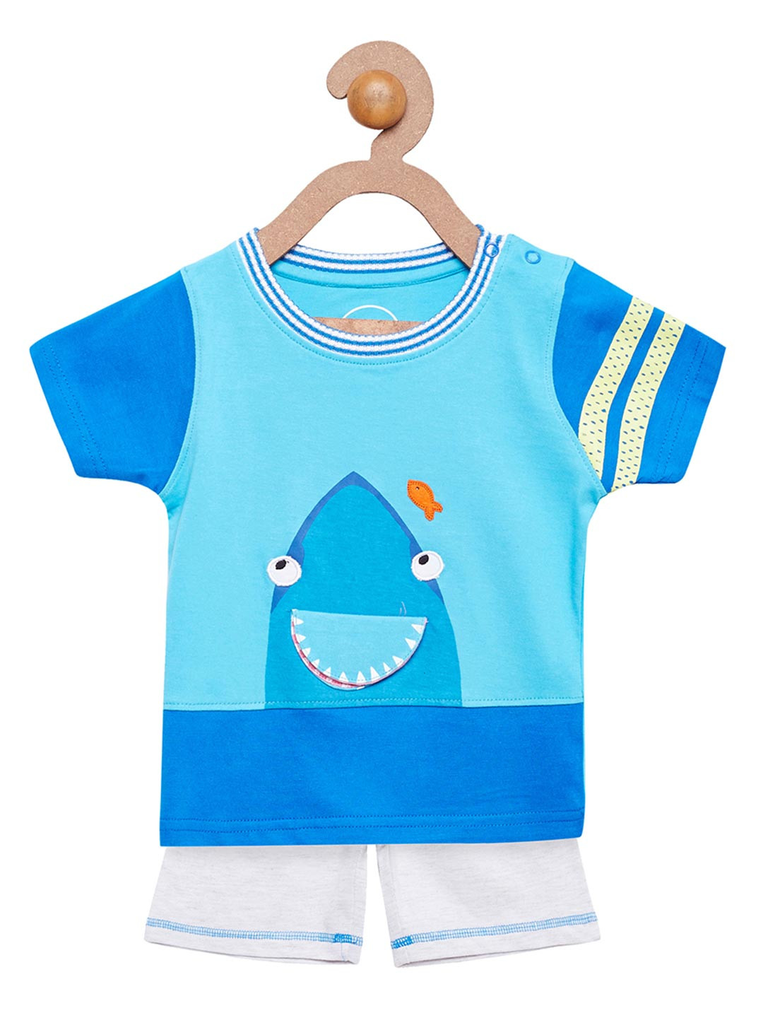 Buy Pepito Boys Blue & White Applique Detail Co Ord Set - Clothing Set ...