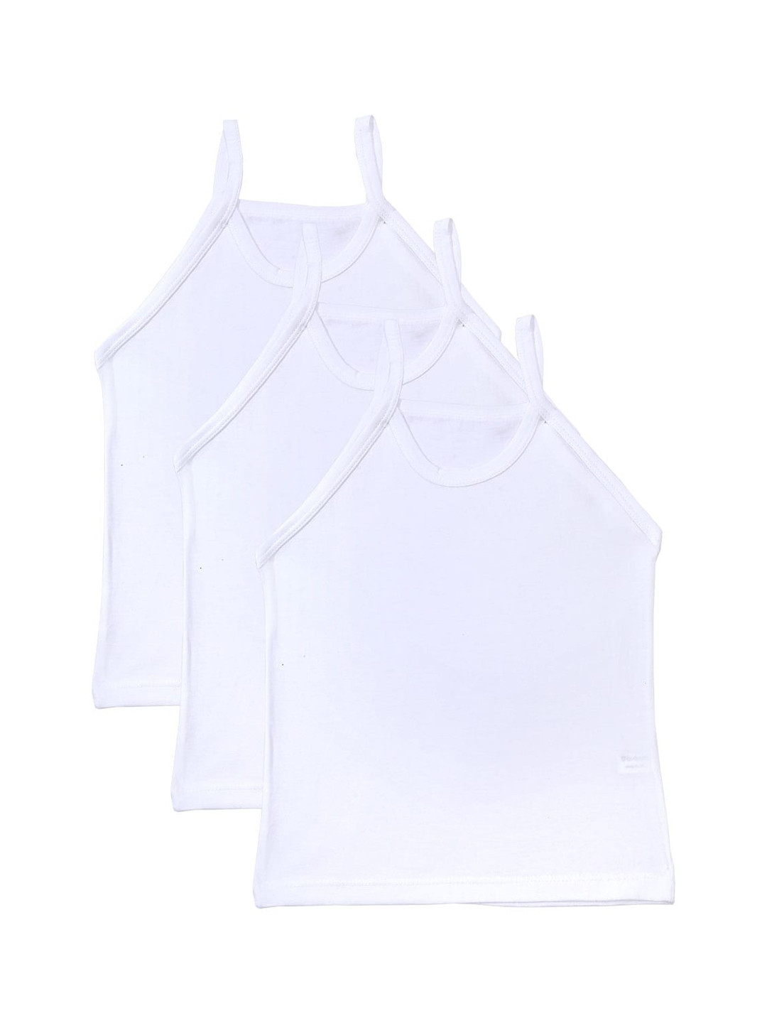 Buy Bodycare Kids Girls White Pack Of 3 Assorted Innerwear Vests ...