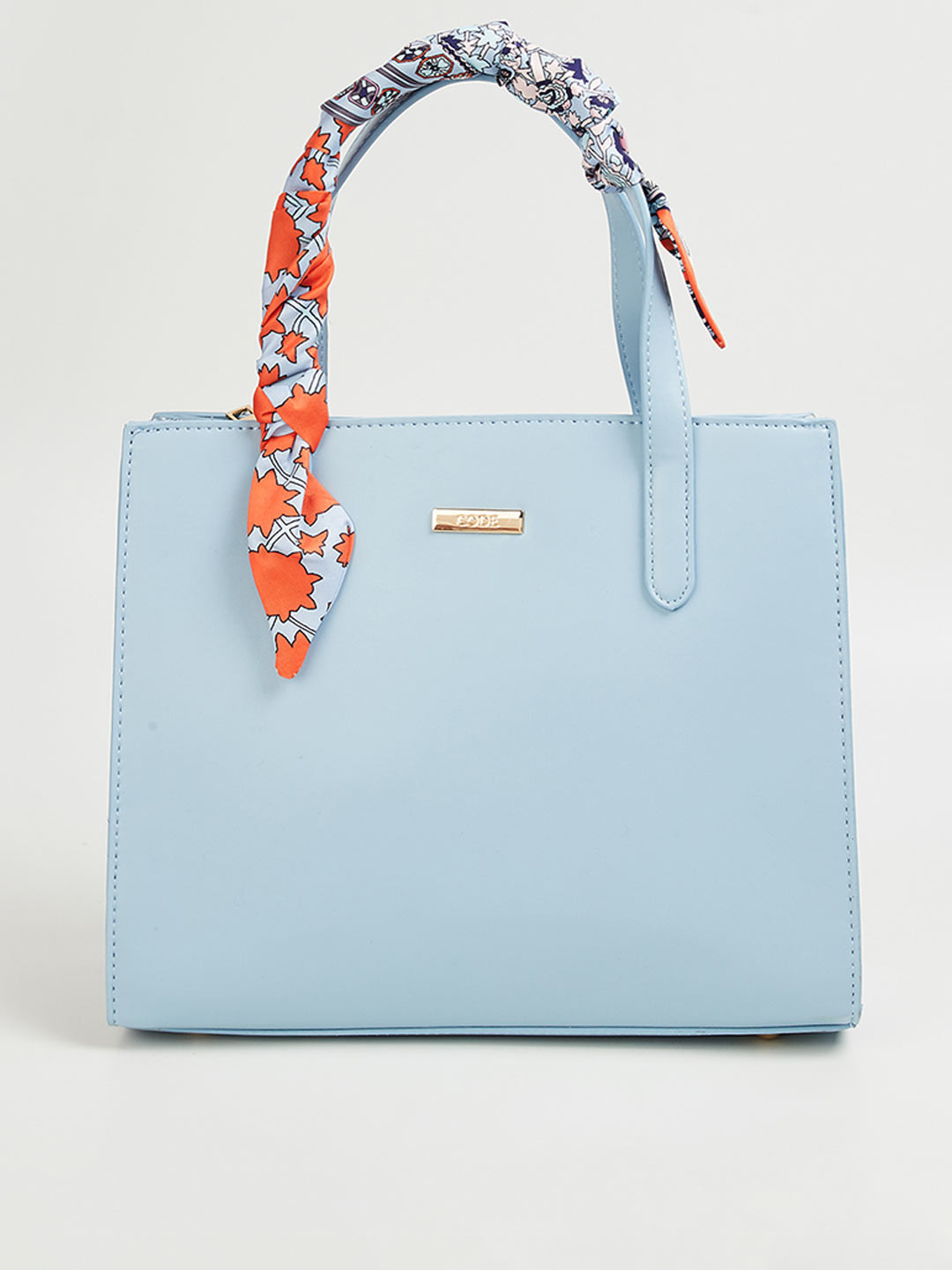 Buy CODE By Lifestyle Women Blue Structured HanBag - Handbags for Women ...