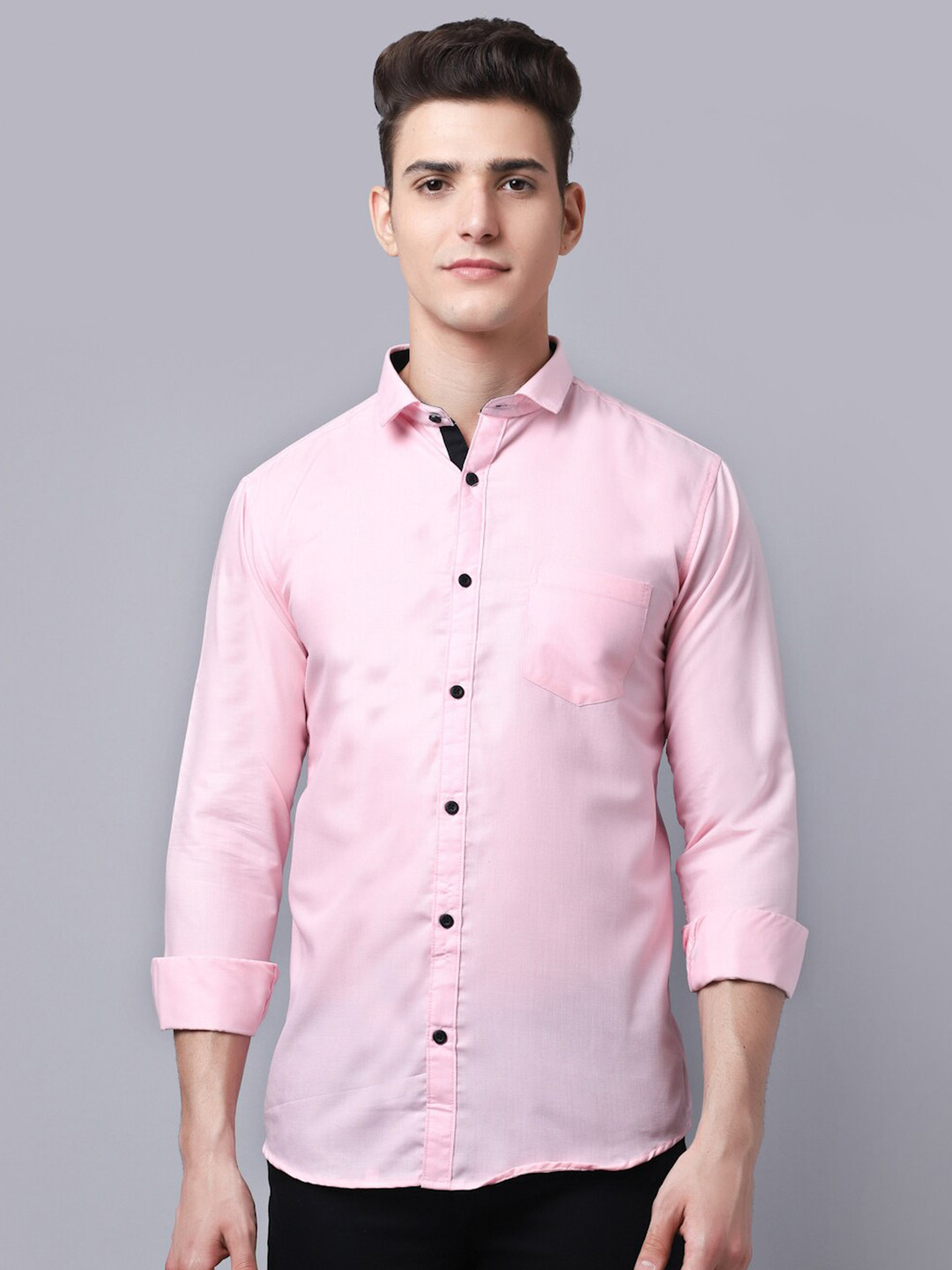 Buy Majestic Man Men Pink Slim Fit Casual Shirt - Shirts for Men ...