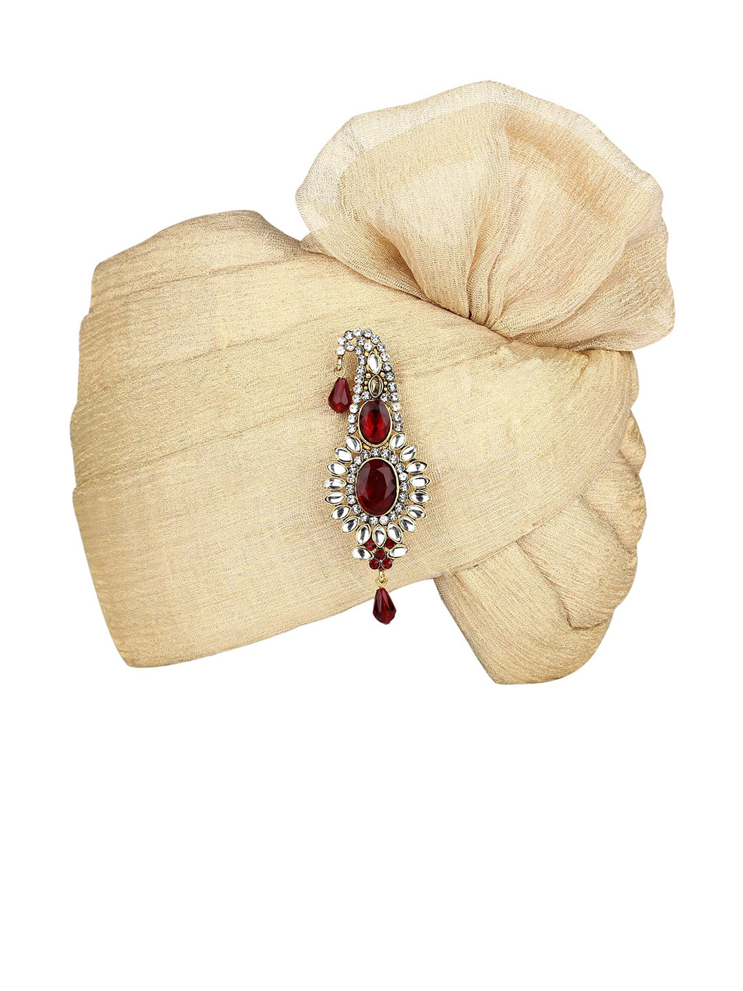 Buy Sanjog Men Studded Wedding Kalangi Maharaja Dulha Pagdi Brooch For ...