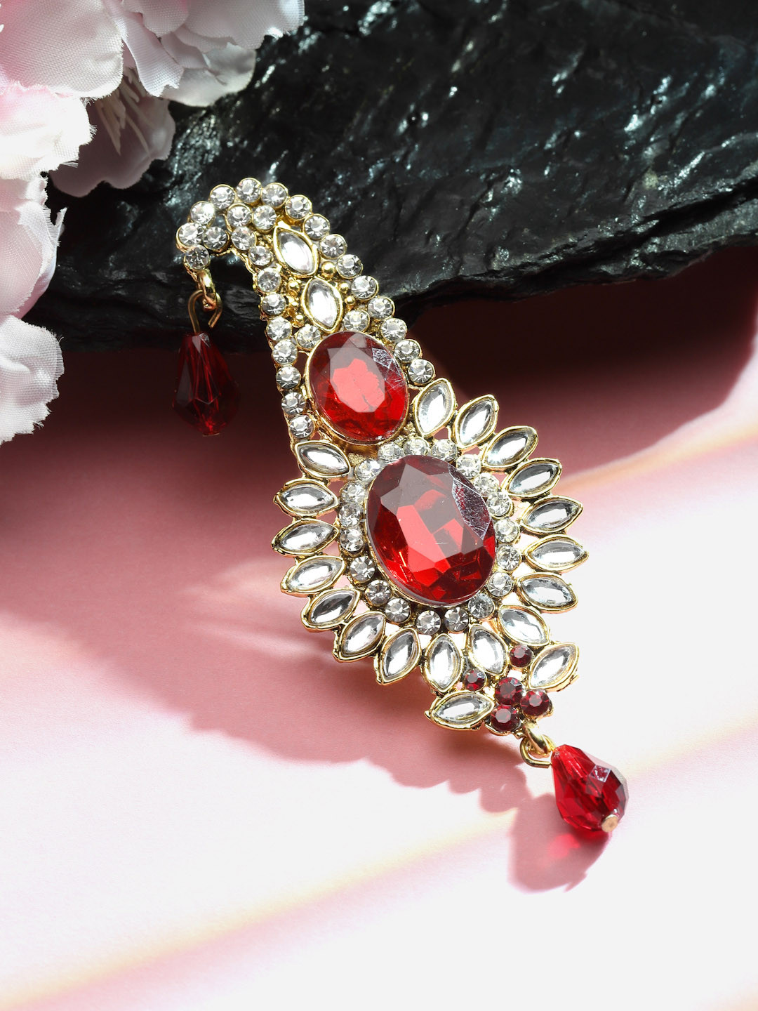 Buy Sanjog Men Studded Wedding Kalangi Maharaja Dulha Pagdi Brooch For ...
