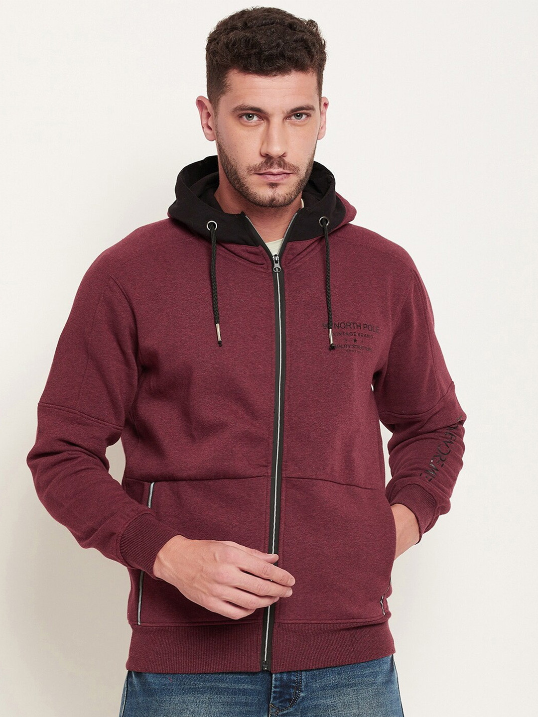 Buy Duke Men Maroon Solid Sweatshirt - Sweatshirts for Men 19545894 ...