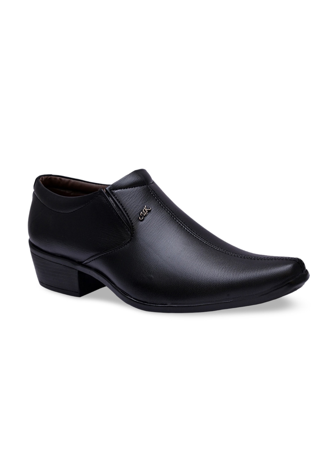 Buy Sir Corbett Men Black Solid Formal Slip On Shoe - Formal Shoes for ...