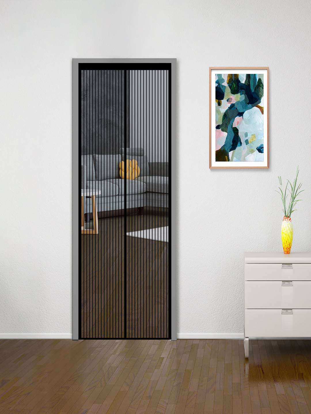 Buy Classic Mosquito Net Black Solid Mosquito Door Net - Mosquito Nets ...