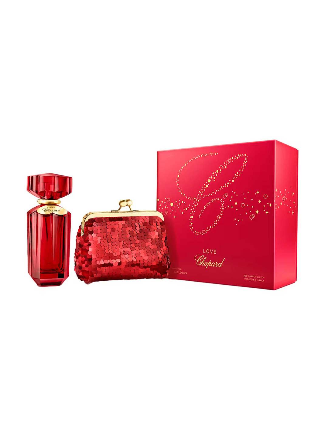Buy Chopard Love Chopard Eau De Parfum 100ml + Red Glitter Clutch ...
