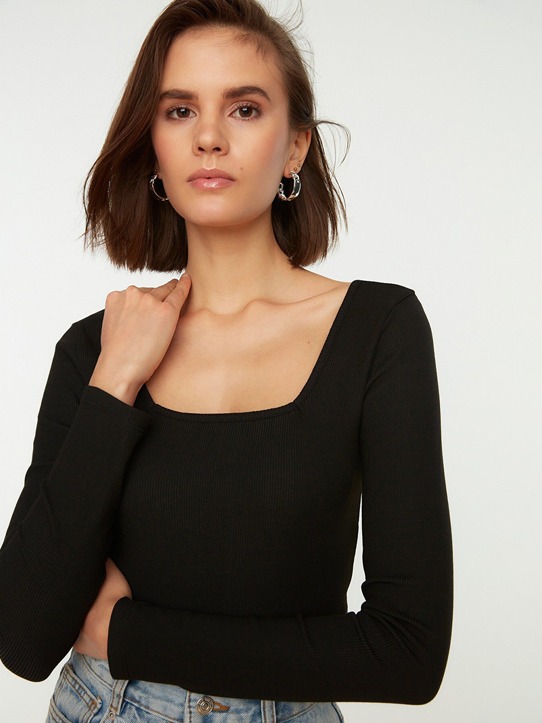 Buy Trendyol Women Black Solid Top - Tops for Women 19555928 | Myntra