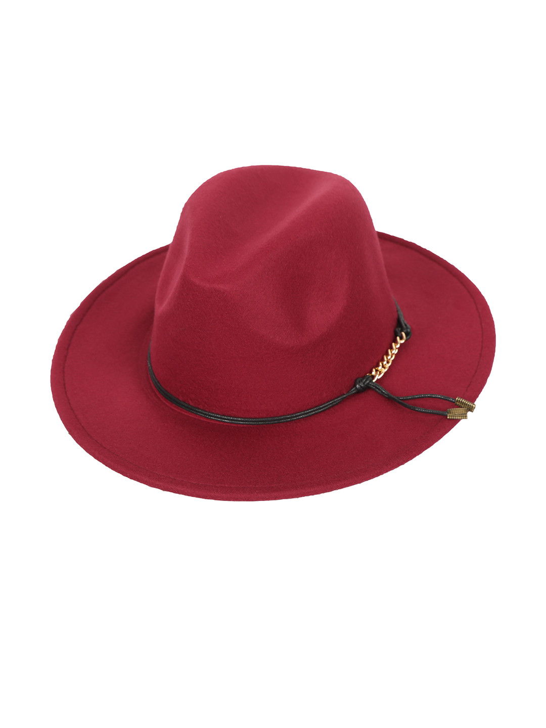Buy FabSeasons Unisex Maroon Solid Trilby Top Hat - Hat for Unisex ...