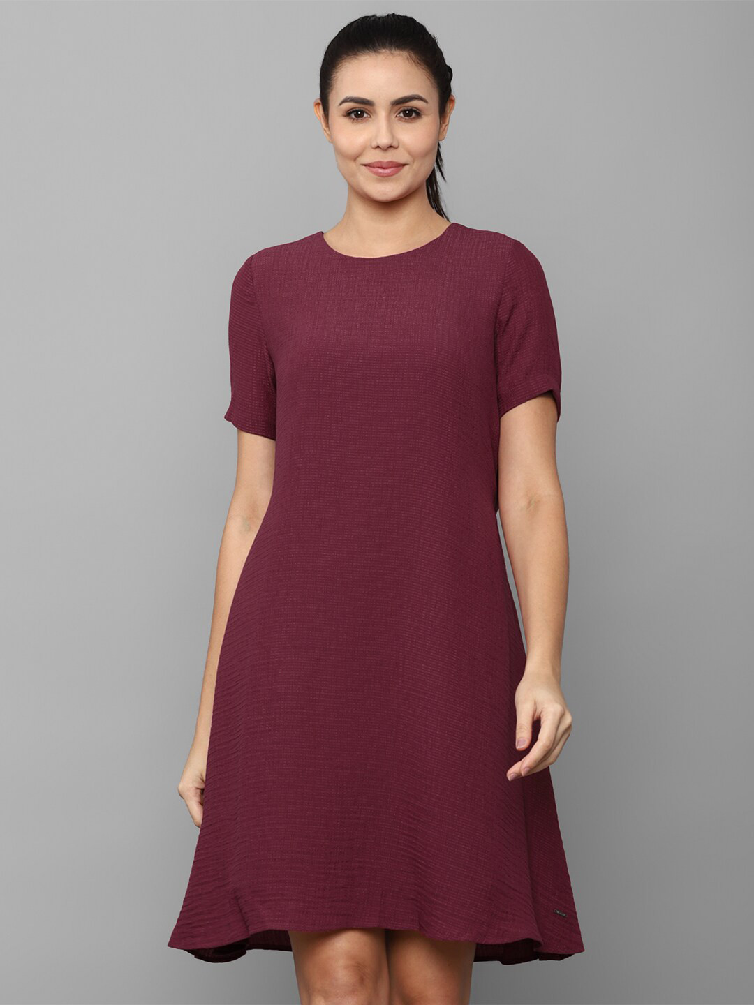 Buy Allen Solly Woman Maroon A Line Dress - Dresses for Women 19562472 ...