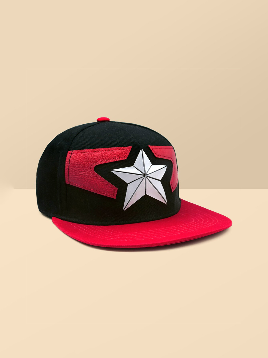 Buy Free Authority Men Black & Red Avengers Printed Snapback Cap - Caps ...