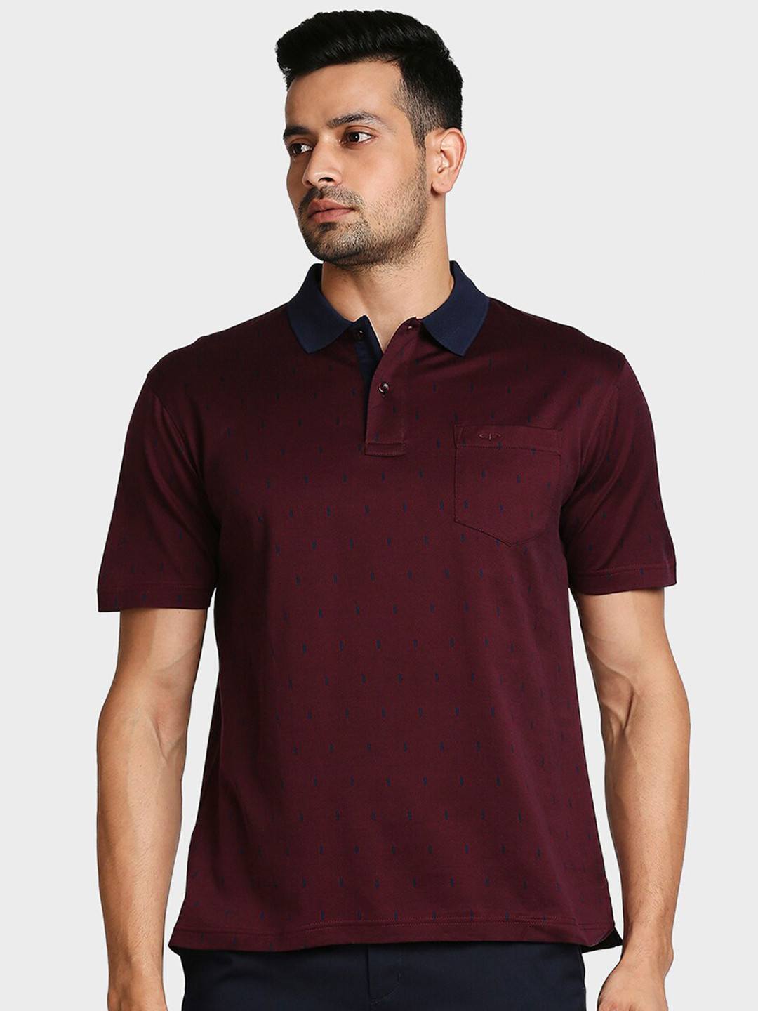 Buy ColorPlus Men Maroon Polo Collar T Shirt - Tshirts for Men 19566606 ...