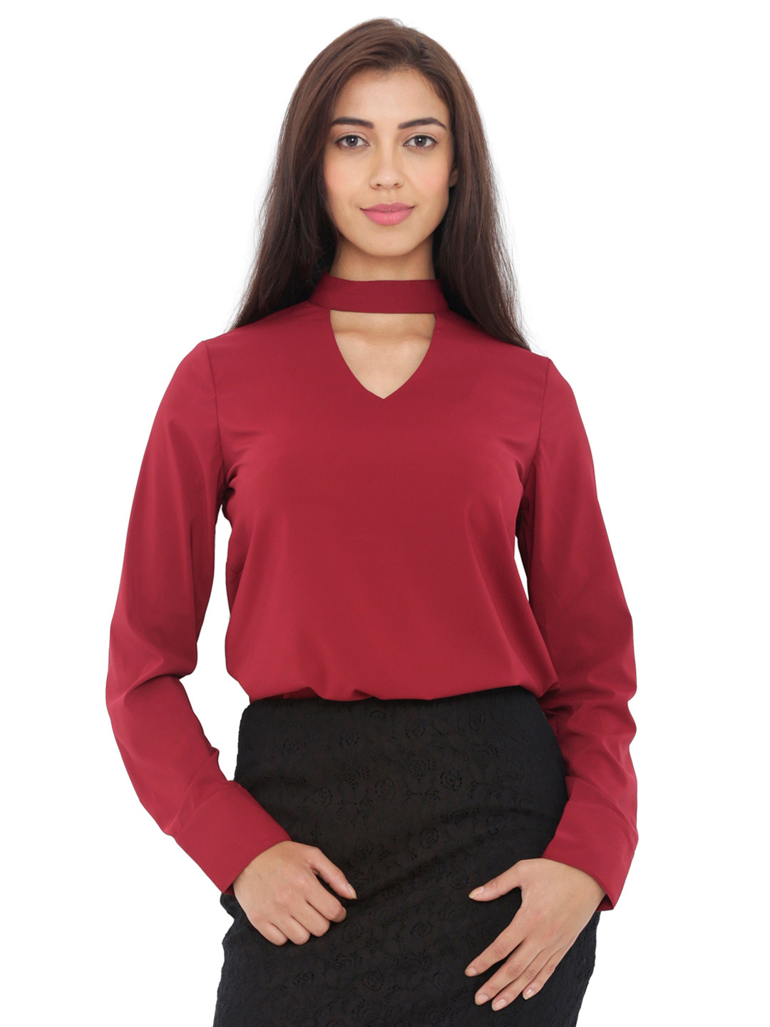 Buy 20Dresses Women Maroon Solid Top - Tops for Women 1956664 | Myntra