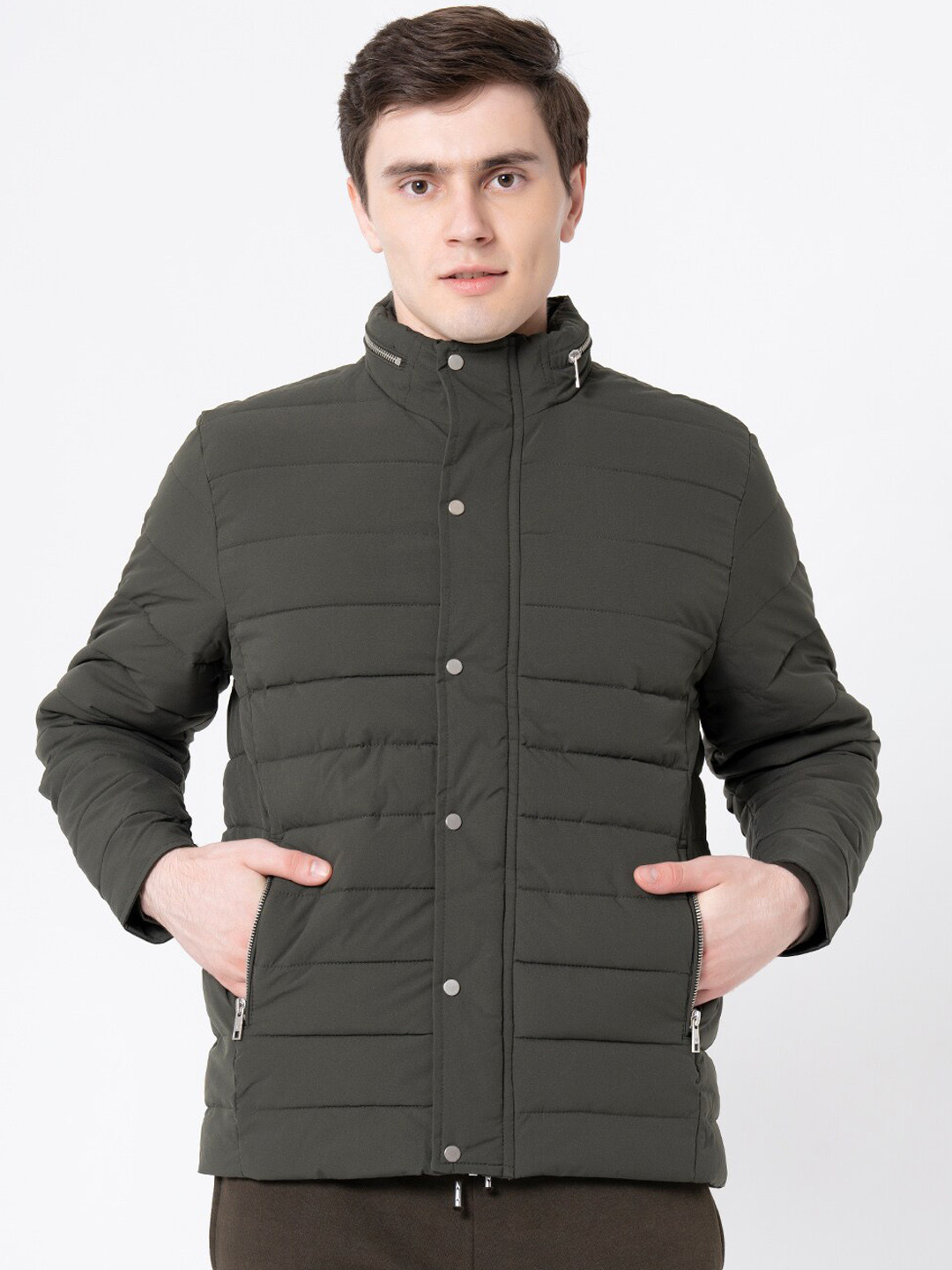 Buy Red Tape Men Olive Green Padded Jacket - Jackets for Men 19568326 ...