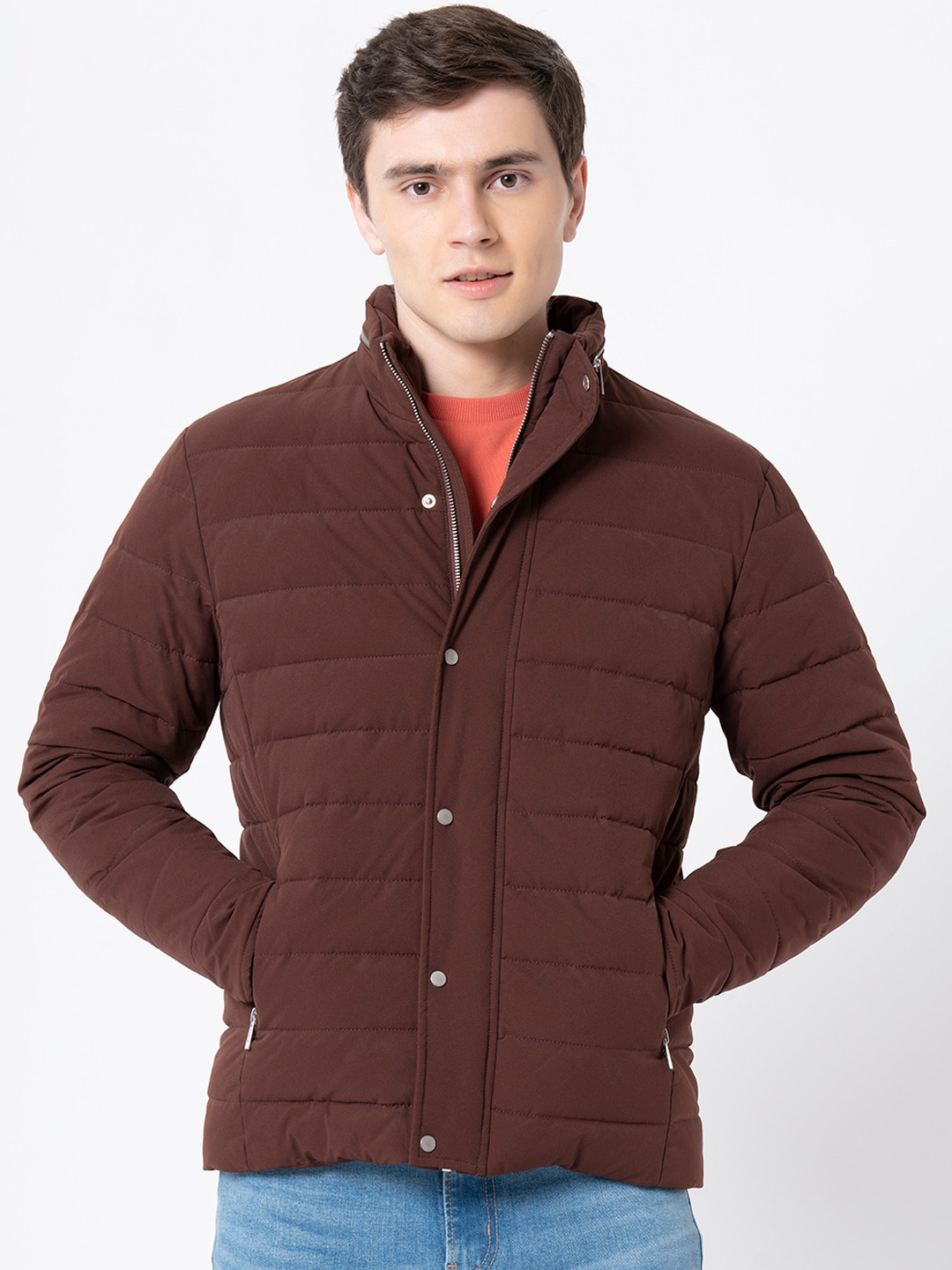 Buy Red Tape Men Brown Padded Jacket - Jackets for Men 19568340 | Myntra