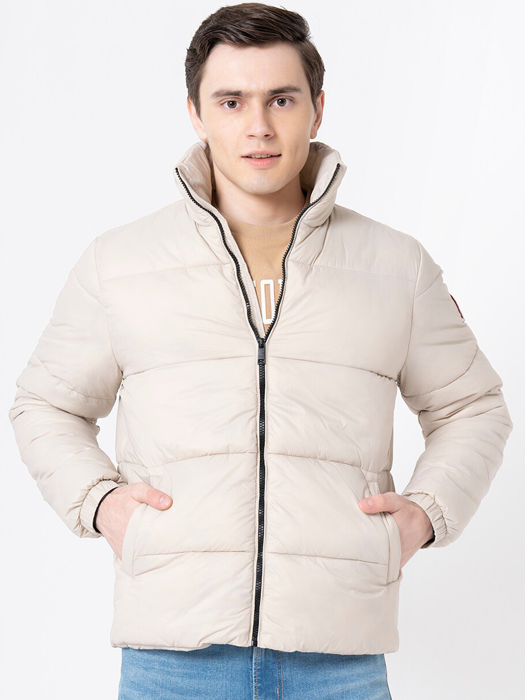 Buy Red Tape Men Beige Padded Jacket - Jackets for Men 19568350 | Myntra