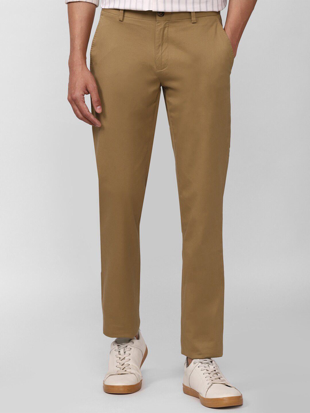 Buy SIMON CARTER LONDON Men Khaki Slim Fit Chinos Trousers - Trousers ...
