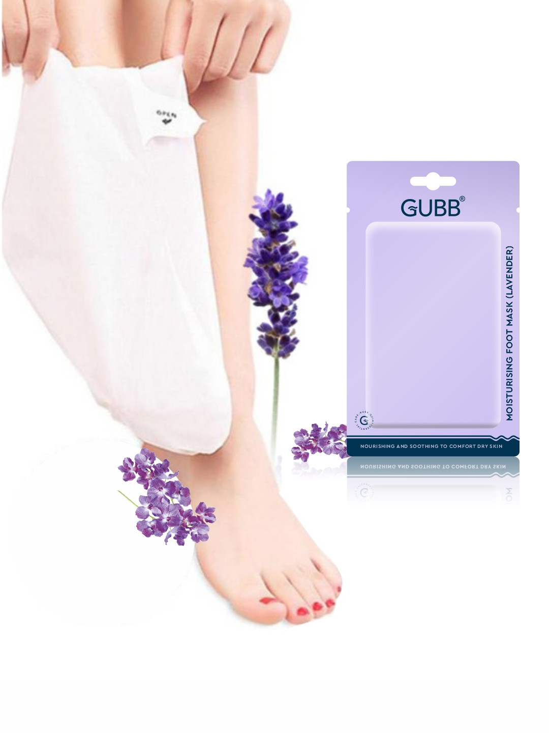 Buy GUBB Lavender Moisturizing Foot Mask - Mask And Peel for Unisex ...