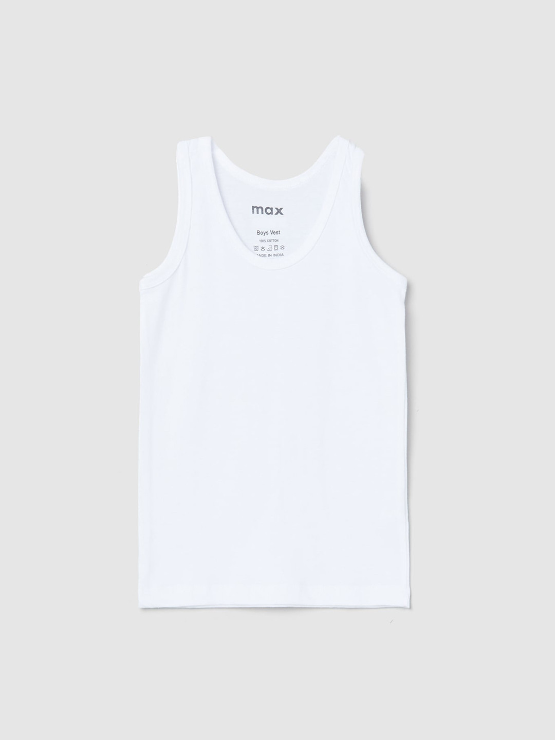 Buy Max Boys White Solid Cotton Innerwear Basic Vests - Innerwear Vests ...