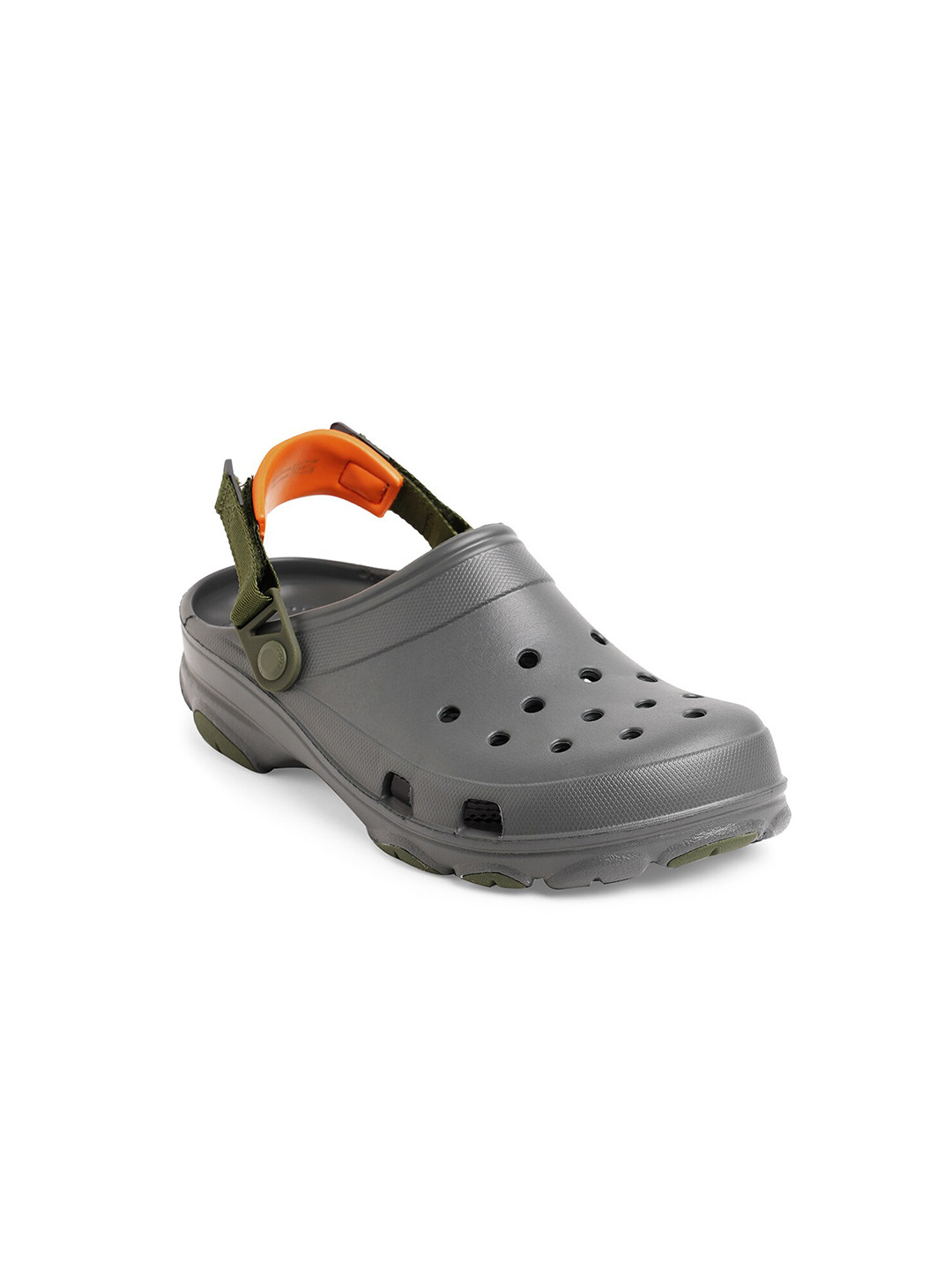 Buy Crocs Unisex Grey & Orange Clogs Sandals - Flip Flops for Unisex ...