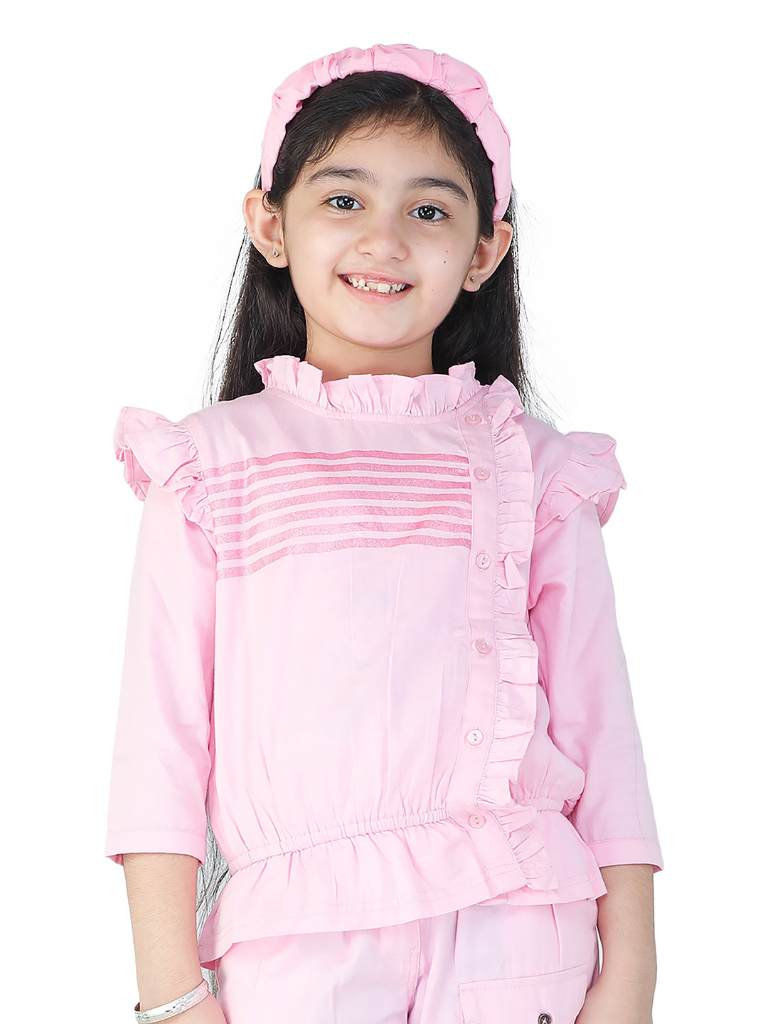 Buy Toothless Pink Cinched Waist Top - Tops for Girls 19580208 | Myntra