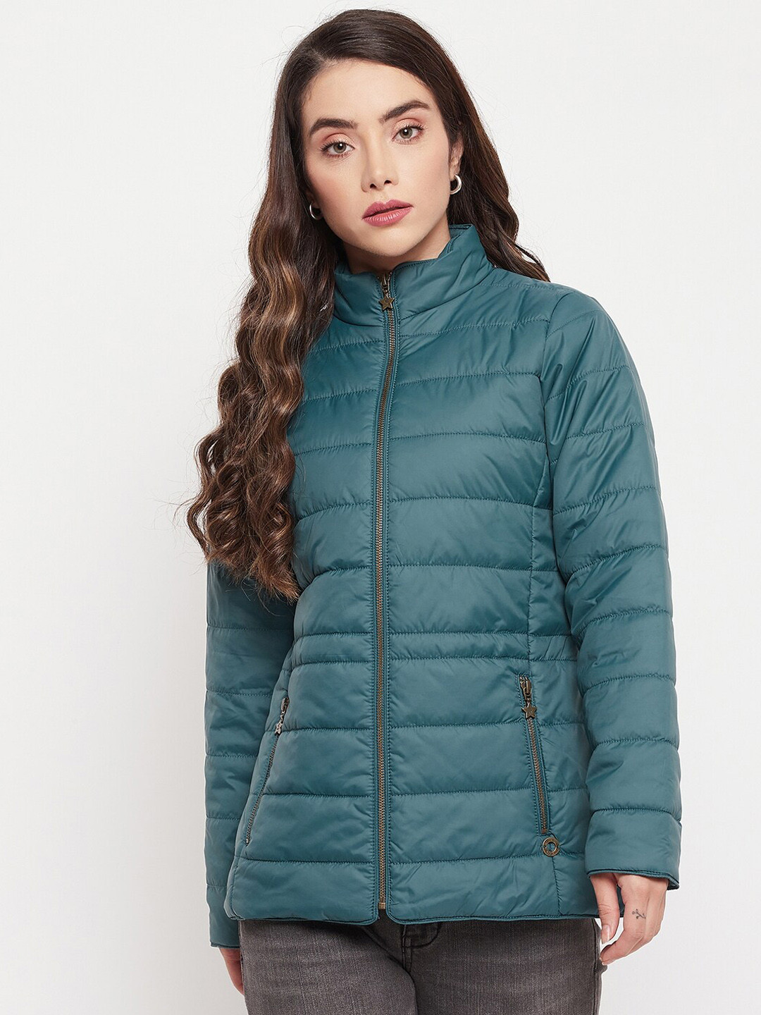 Buy Duke Women Teal Padded Jacket - Jackets for Women 19585616 | Myntra