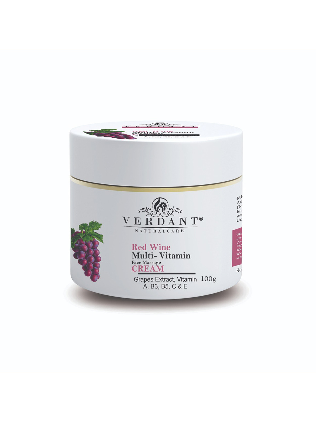 Buy Verdant Natural Care Multi Vitamin Red Wine Face Massage Cream ...