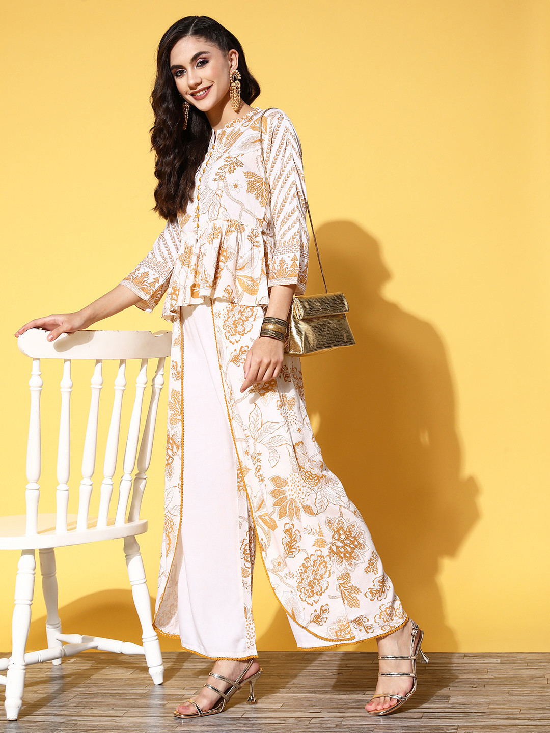 Buy Juniper Women White Printed Top With Palazzos - Co Ords for Women ...