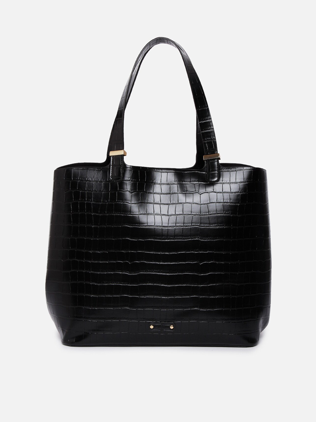 Buy Vero Moda Black Textured Oversized Swagger Shoulder Bag - Handbags ...
