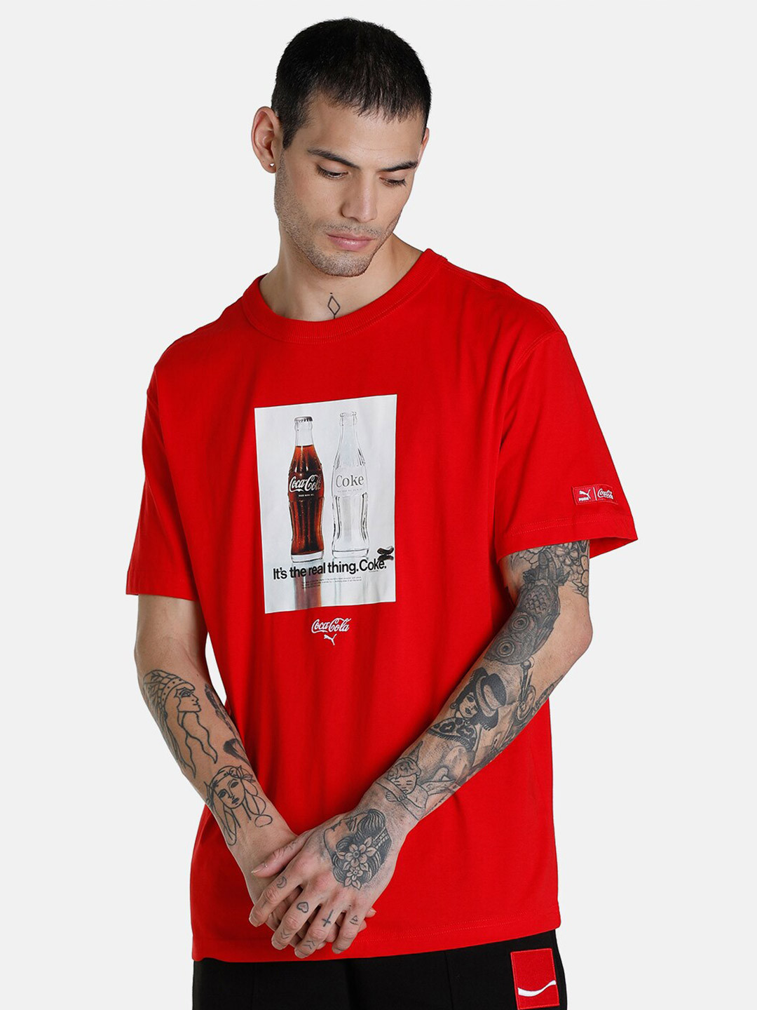 Buy Puma Men Relaxed Fit Coco Cola T Shirt - Tshirts for Men 19596226 ...