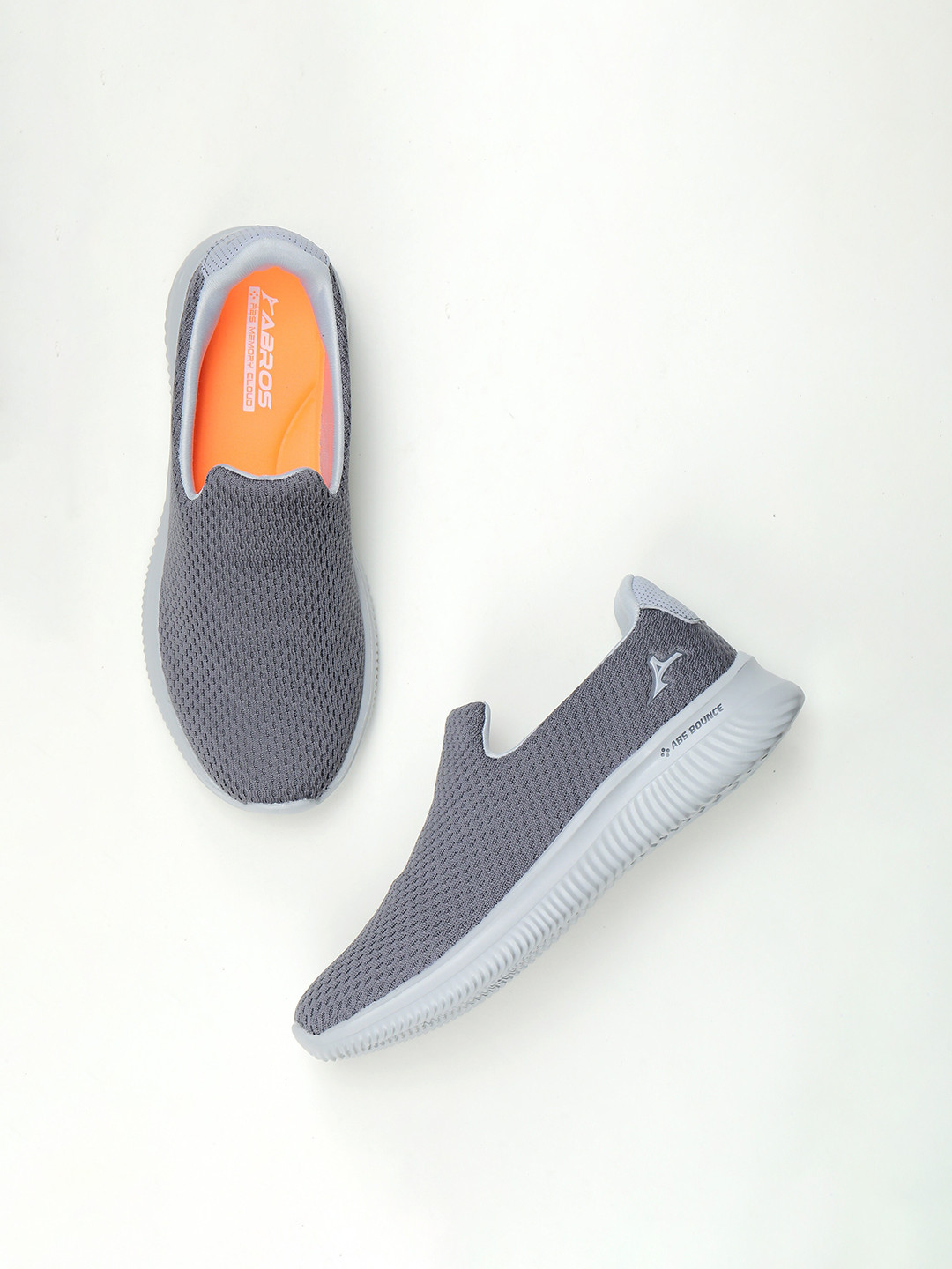 Buy ABROS Men Grey FLYER N Mesh Walking Shoes - Sports Shoes for Men ...