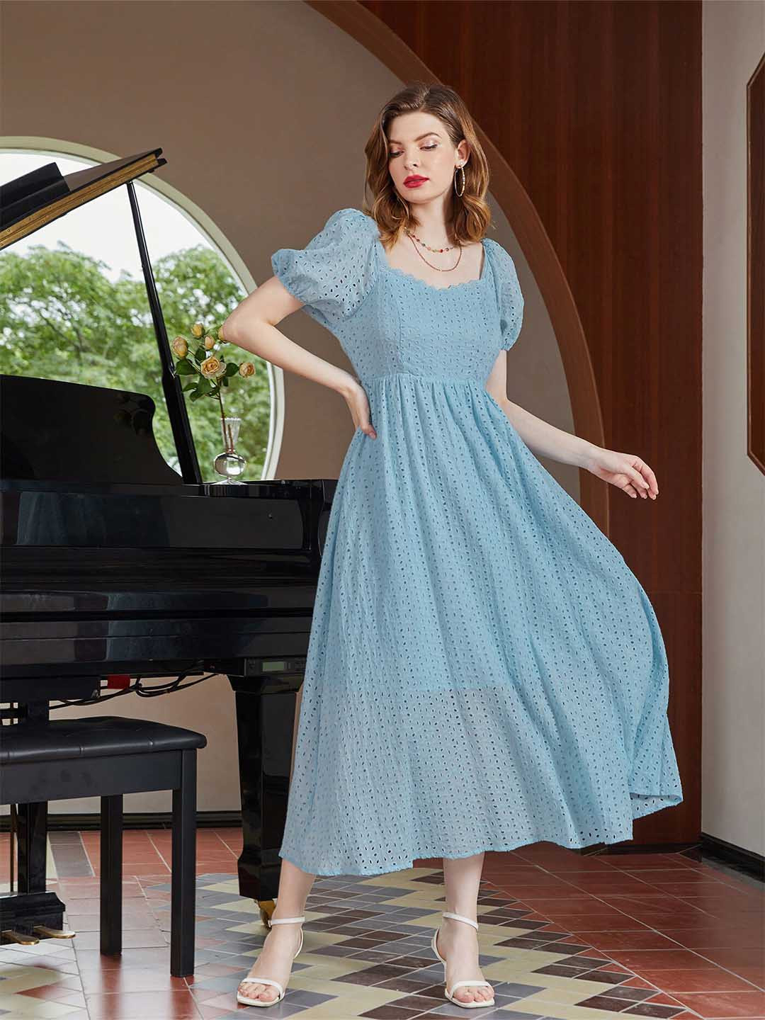 Buy URBANIC Blue Midi Dress - Dresses for Women 19599874 | Myntra