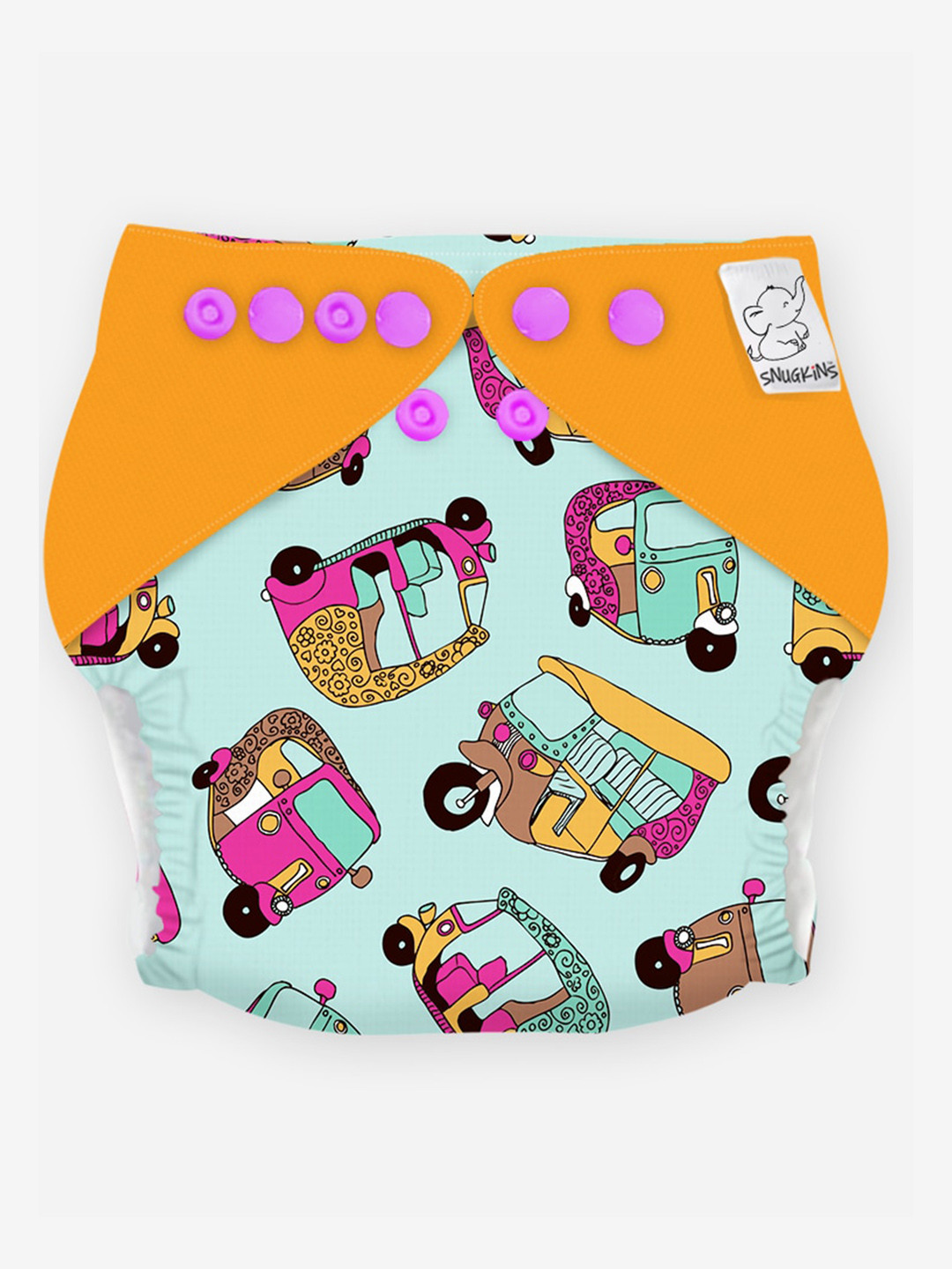 Buy Snugkins Infant Blue Cloth Diaper +1 Wet Free Organic Cotton ...