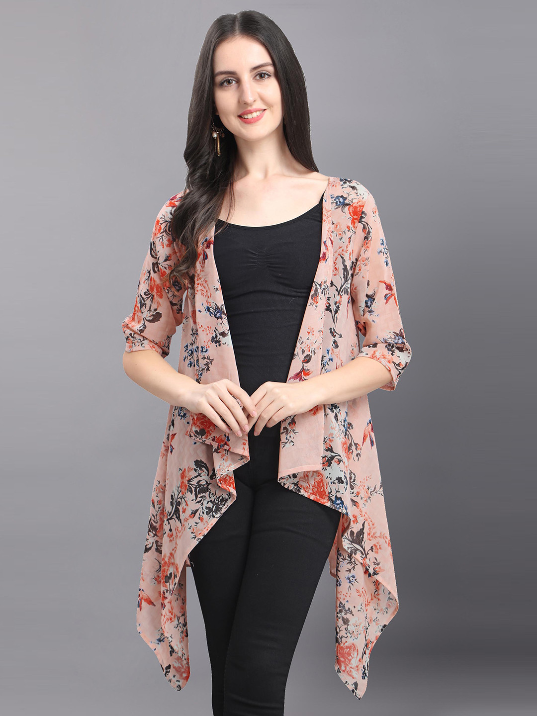 Buy Fashfun Women Pink Printed Shrug - Shrug for Women 19601148 | Myntra