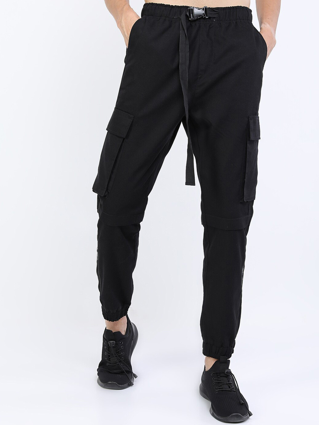 Buy HIGHLANDER Men Black Solid Joggers - Trousers for Men 19611200 | Myntra