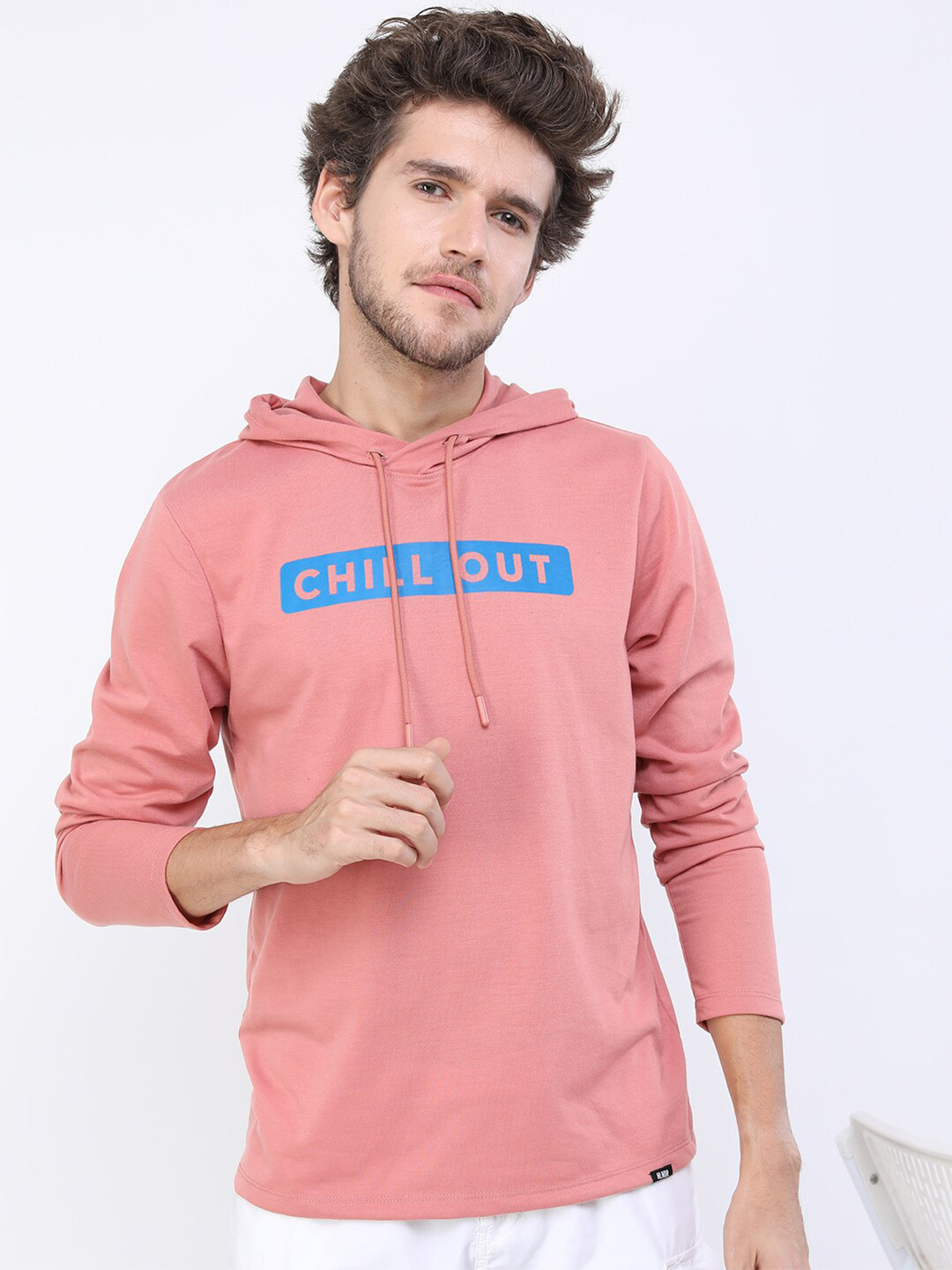 Buy HIGHLANDER Men Rust Printed Slim Fit Hooded T Shirt - Tshirts for ...